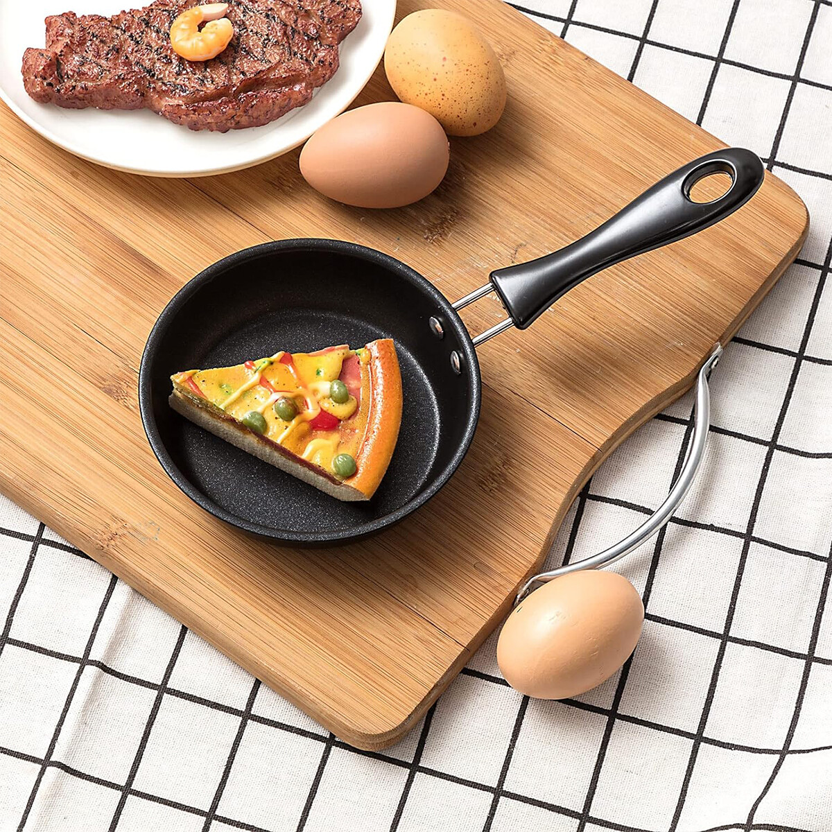 Mini Frying Pan Kitchen Non-Stick Coated Omelette Induction One Egg ...