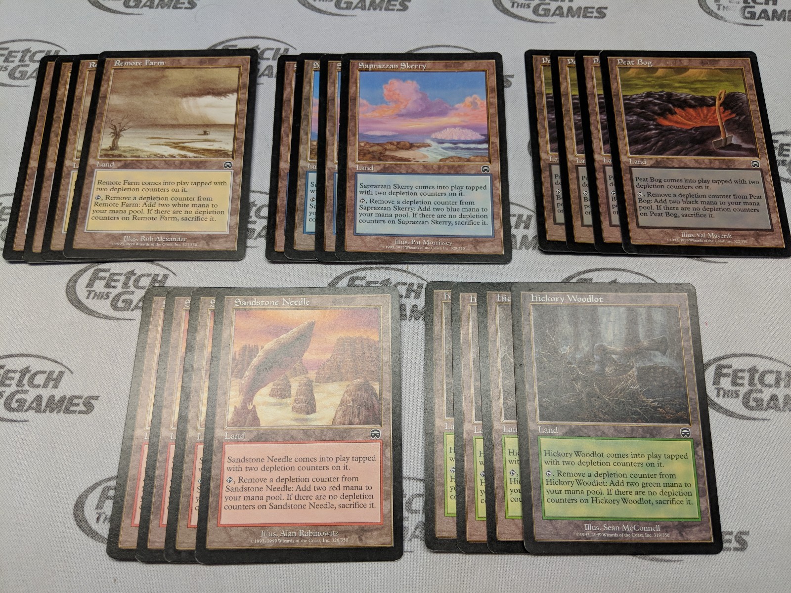 20 Depletion Land - Mercadian Masques - 4x of each - Sets - Magic MTG ...
