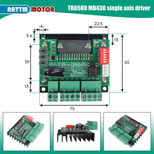 〖US〗Single Axis MD430 Stepper Motor Driver 16 Microstep 12-34V DC for ...