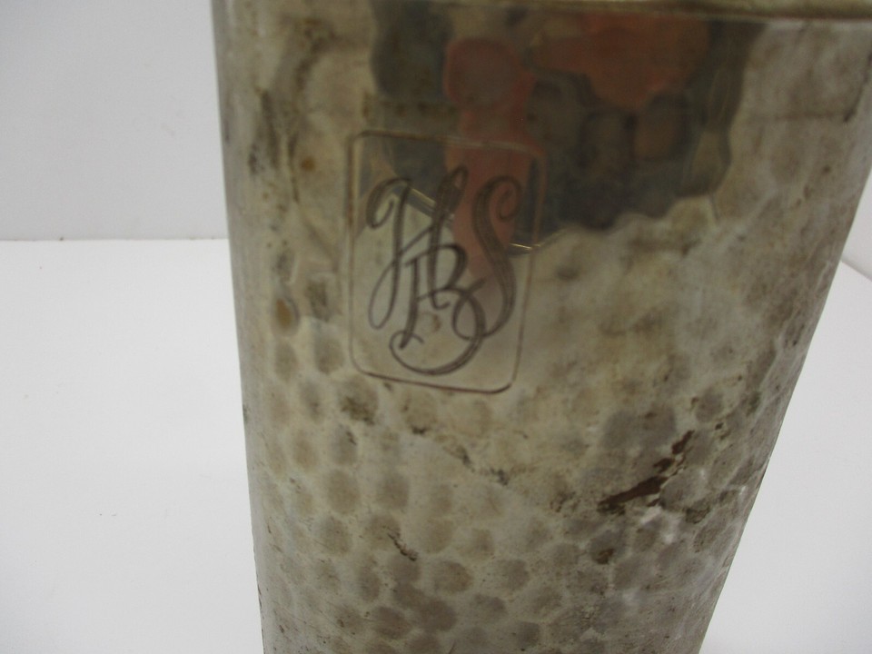 10 oz Tin-Lined Liquor Flask West Germany 7"H Monogrammed | eBay