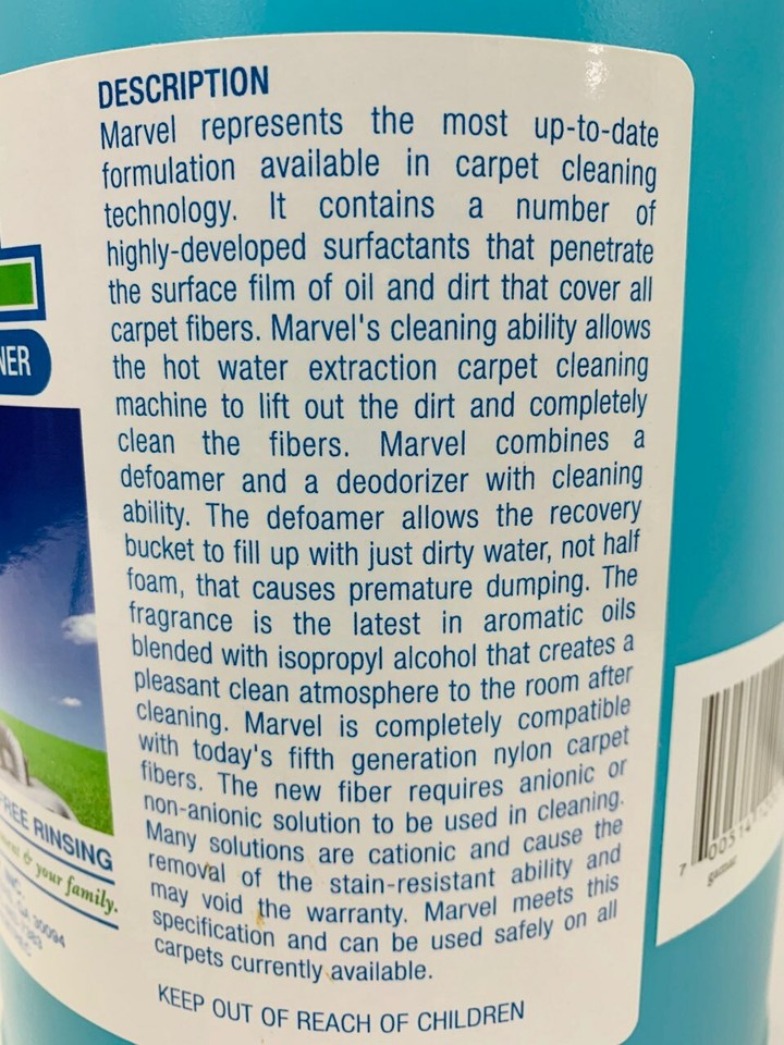 Marvel, All-in-One Carpet Cleaner, Case of 4, 1 Gallon Jugs | eBay