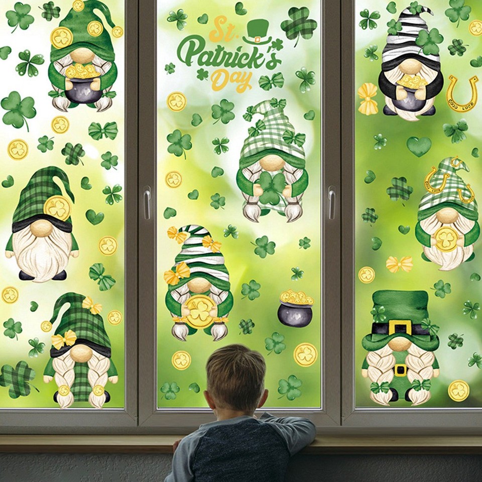 Window Film Decorative St Patricks Day Clings Decals Ireland Stickers ...