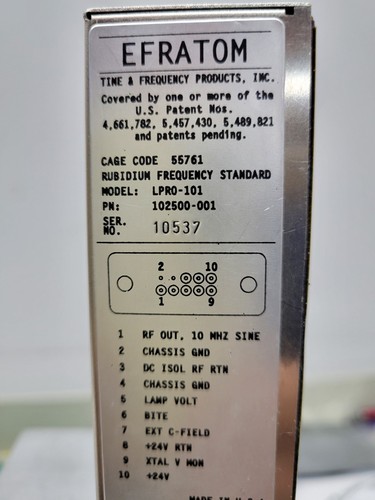 EFRATOM LPRO-101 Rubidium Frequency Standard | eBay
