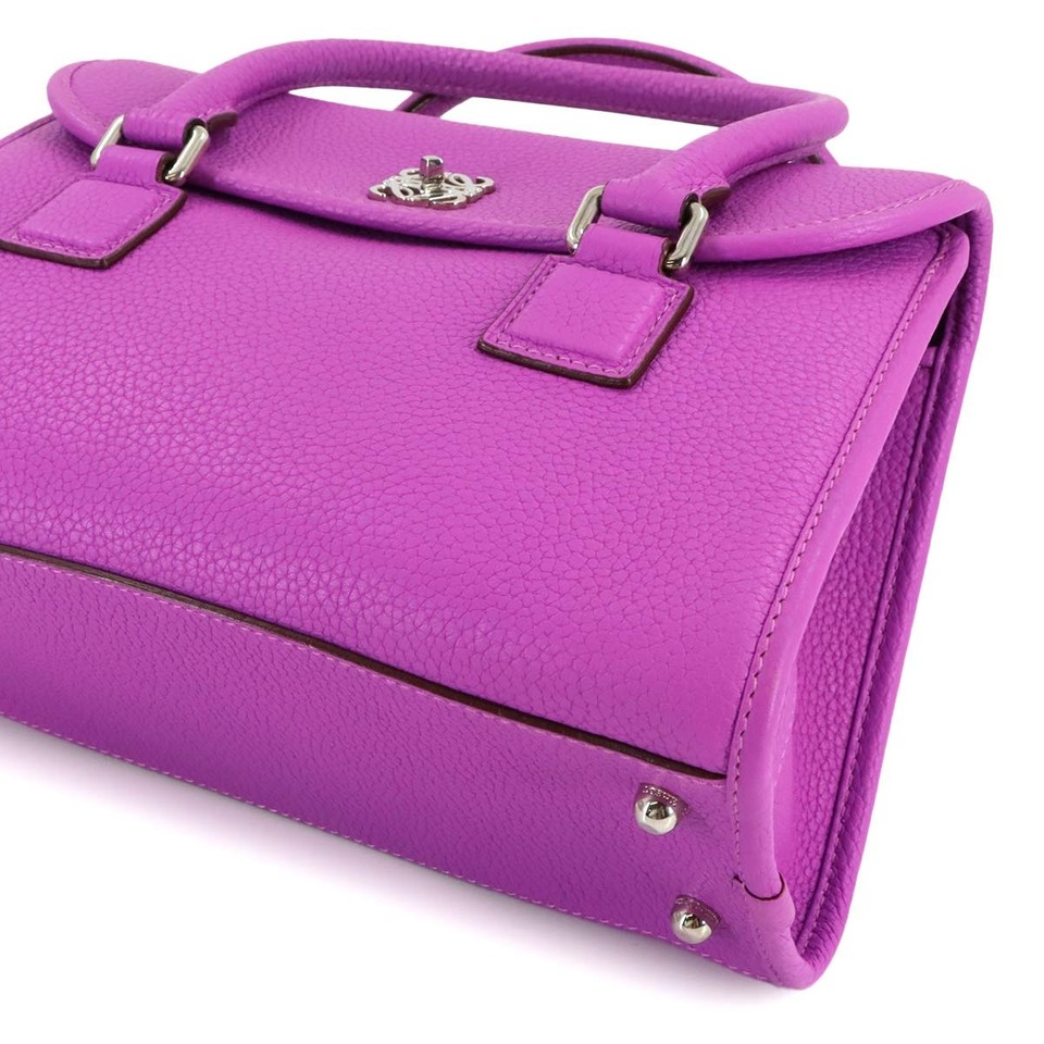 LOEWE Alamo 28 Hand Shoulder Bag Leather Purplek Anagram Purse 90308149 ...
