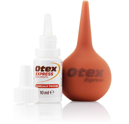 Otex Express Combi Pack Complete Ear Wax Ear Drops & Syringe Removal ...