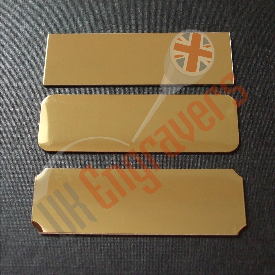 100 X BLANK TROPHY PLAQUES PLATES SUITABLE FOR ENGRAVING SELF ADHESIVE ...