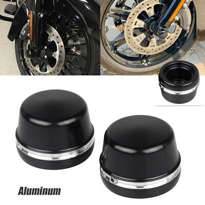 For Harley 00-07 Electra Glide Ultra Classic FLHT FLHTC Front Axle Cap ...