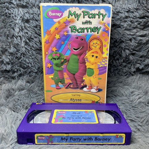 My Party With Barney Kideo VHS Tape 1998 Starring Alyssa Kideo Release ...