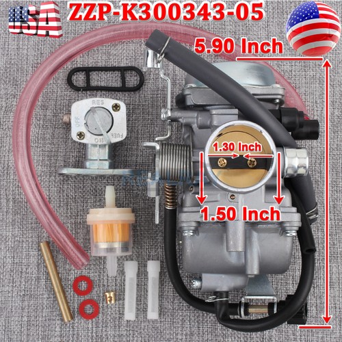 For Kawasaki Bayou 300 Carburetor KLF300B KLF300C 1988-2004 4 Stroke ...