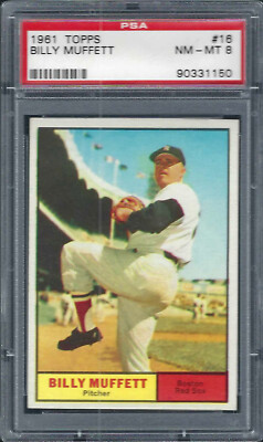 1961 TOPPS #16 BILLY MUFFETT Boston Red Sox sharp/CENTERED (reholder 8. ...