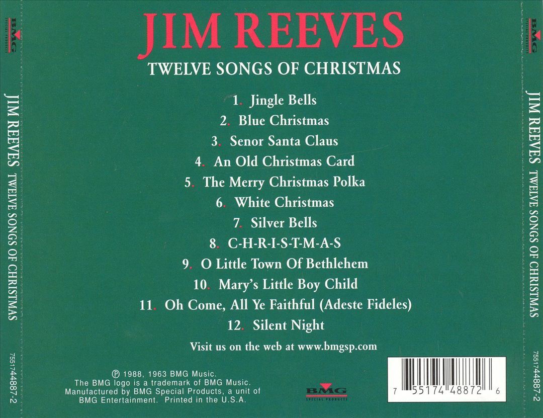 JIM REEVES - TWELVE SONGS OF CHRISTMAS NEW CD 755174488726| eBay
