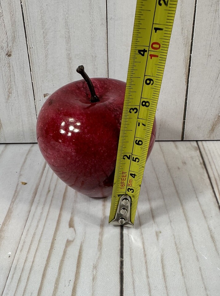Carved Marble Stone Realistic Fruit Red Apple | eBay