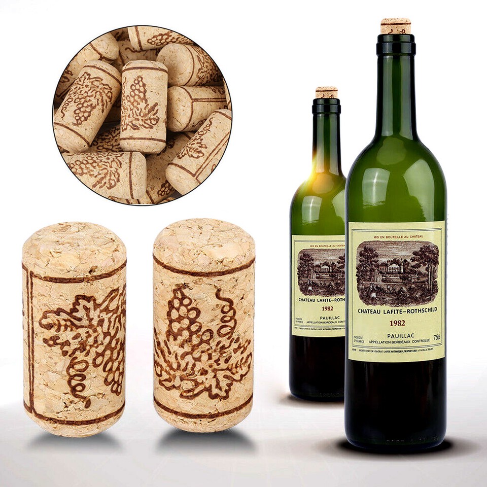 100X Natural Straight Corks Home Craft Brew Wine Making Bottle Cork ...