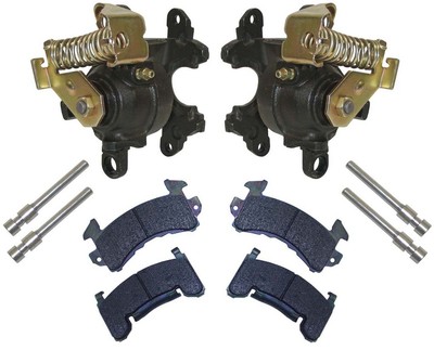 NEW GM METRIC BRAKE CALIPER SET WITH EMERGENCY BRAKE,PADS & BOLTS ...