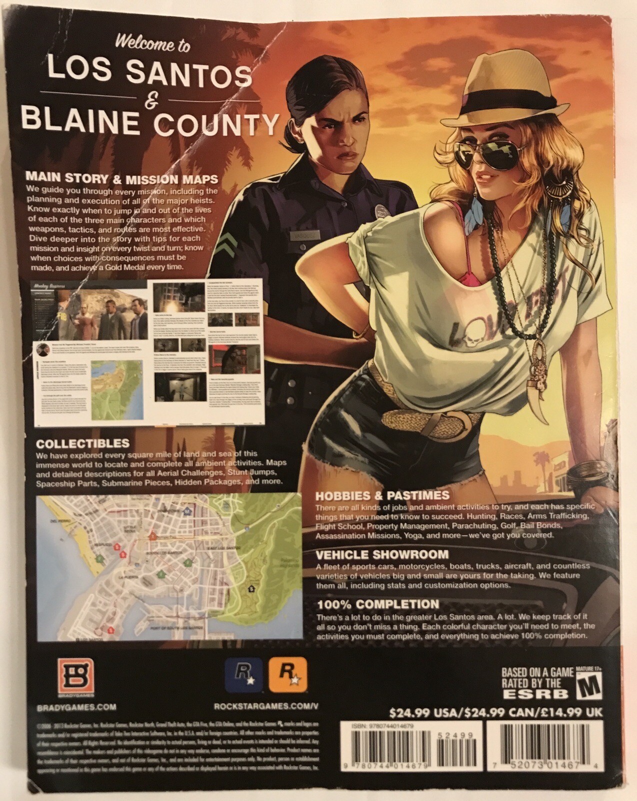 Grand Theft Auto V GTA 5 Brady Games Strategy Guide Book 2013 Paperback ...