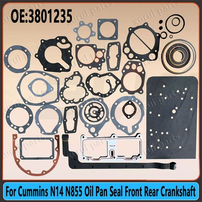 Oil Pan Seal Front Rear Crankshaft 3801235 Lower Gasket Set For Cummins ...