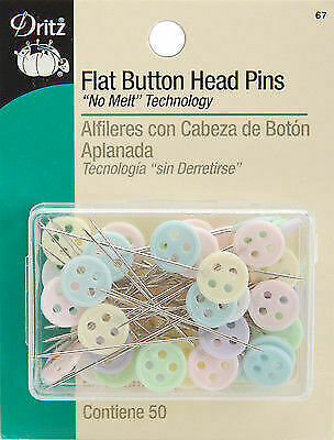 Dritz Flat Button Head Pins - 50 Count 085211 for sale online | eBay