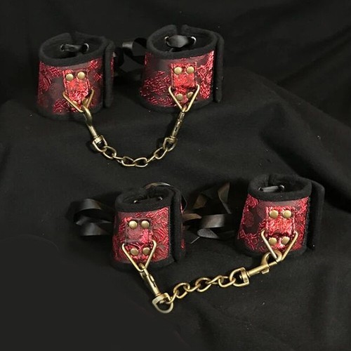 Neck Collar with Leash Chain Binding Handcuffs Ankles Cuffs Slaves ...