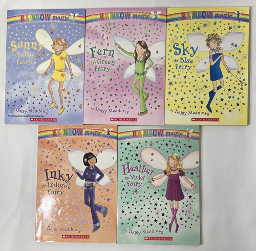 Lot of 5 Rainbow Magic Series Chapter Books Daisy Meadows Fairies ...