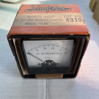 Panel Meters - Dc Microamperes Meters