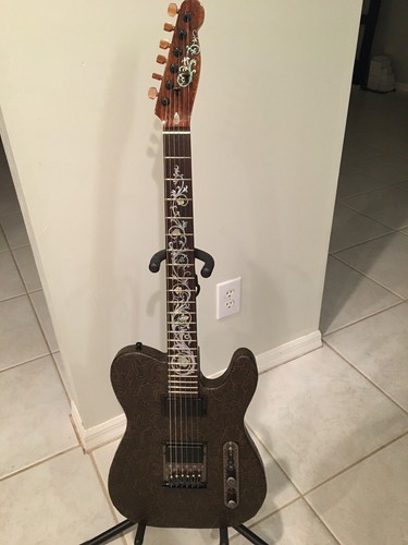 1996 Custom Tooled Leather Telecaster w/ matching case & amplifier - 1 ...