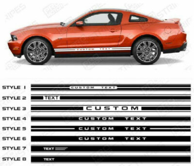 Ford Mustang Side Rocker Panel Stripes Decals 2015 2016 2017 Pro Motor ...