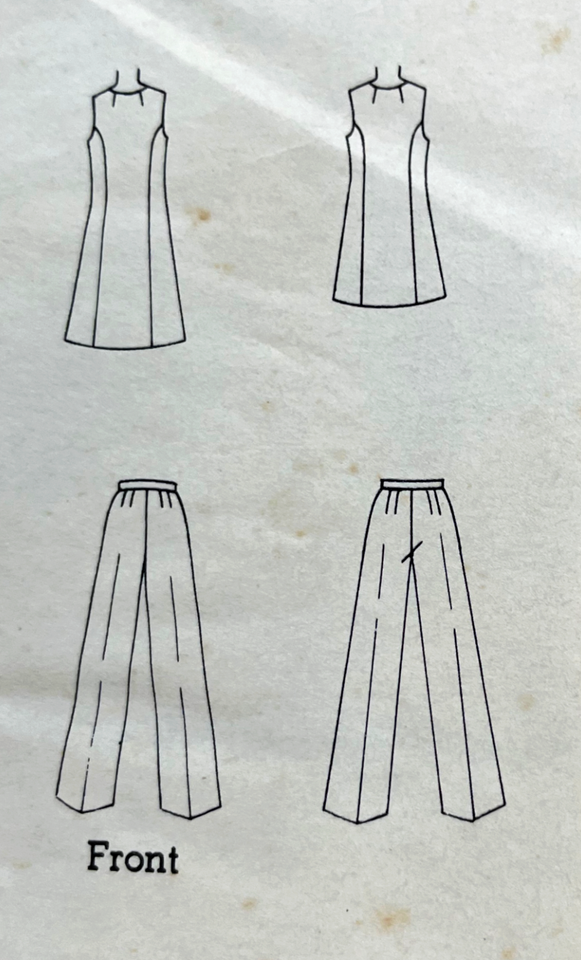 '60s Mod Mini & Regular-Length Jumper and Pants Simplicity 3896 Sewing ...