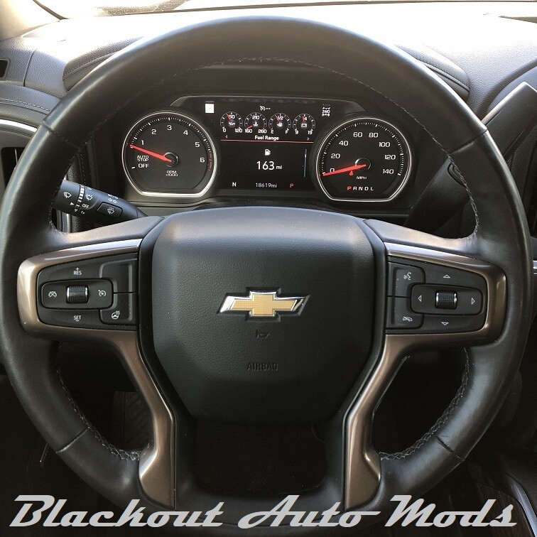 Gloss Black Steering Wheel Bowtie Overlay Chevy Silverado 2014-2026 ...