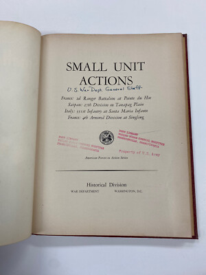 K3) Small Unit Actions 2nd Ranger Battalion World War II US Army ...