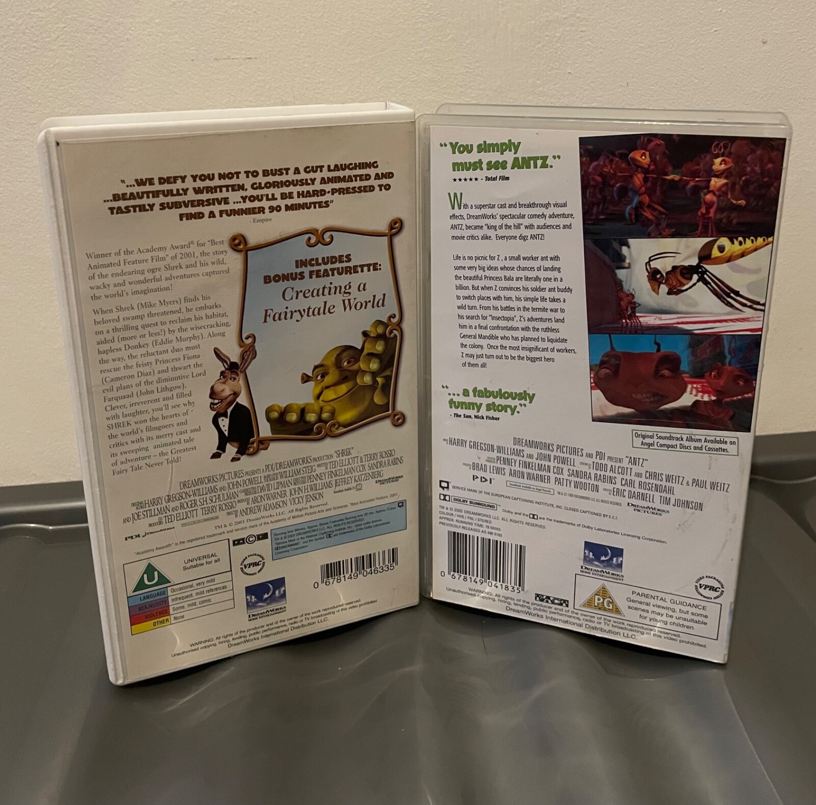 2 Dreamworks Movie VHS Tapes - Antz & Shrek Special Edition | eBay UK