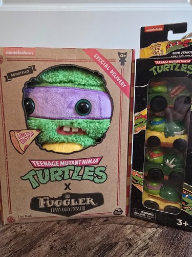 Teenage Mutant Ninja Turtles Toy Bundle. Donatello Plush Fuggler & 4 ...