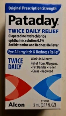 Pataday Twice Daily Relief 5ml For Eye Allergy Itch & Redness Reliever ...