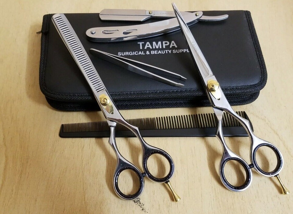 7” Professional Salon Hair Cutting Scissors Thinner Barber Shears Razor ...