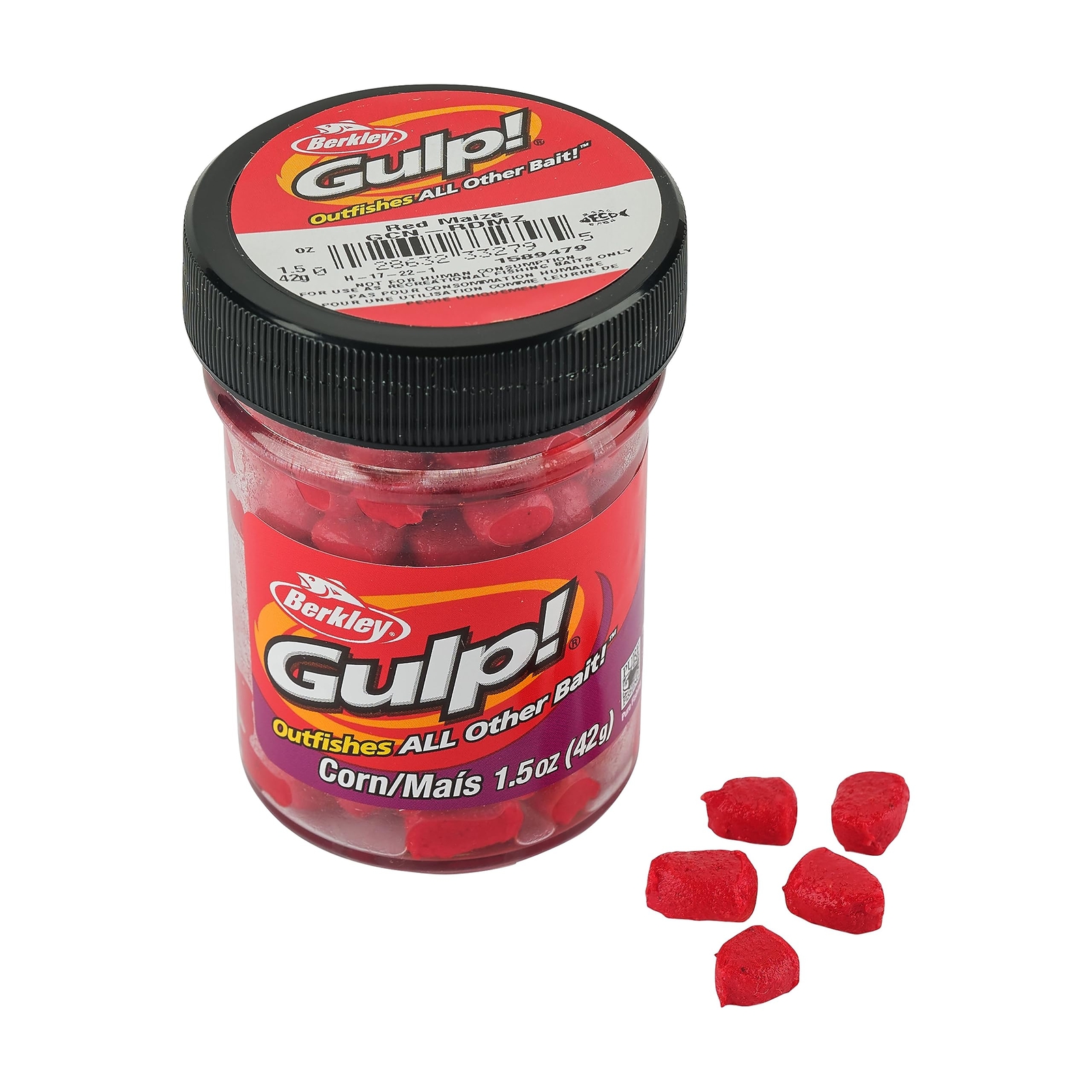 Berkley Gulp! Corn Fishing Bait, Red Maize, 0.5in, Extreme Scent ...