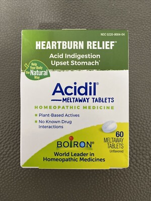 Free SHIPPING Boiron Acidil Indigestion Homeopathic Tablets 60 ct | eBay