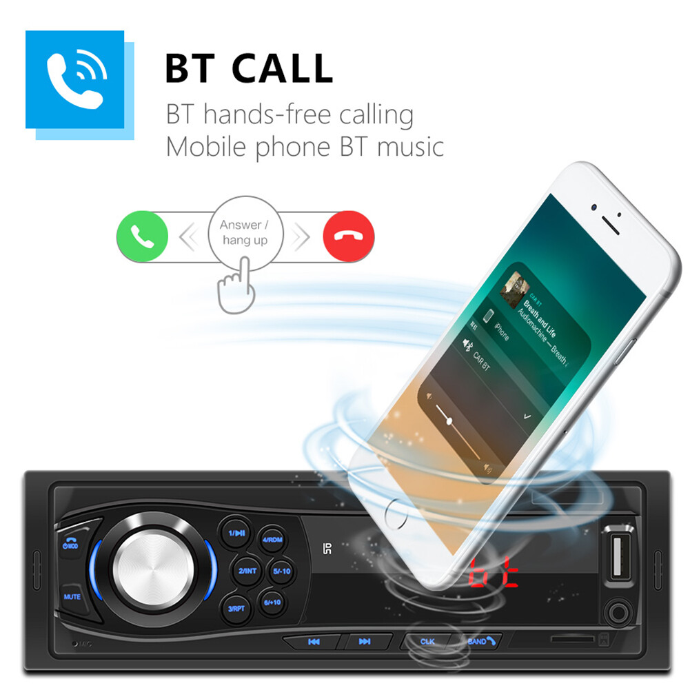 12V Car Audio Remote Control Bluetooth-compatible Stereo Player FM/USB ...