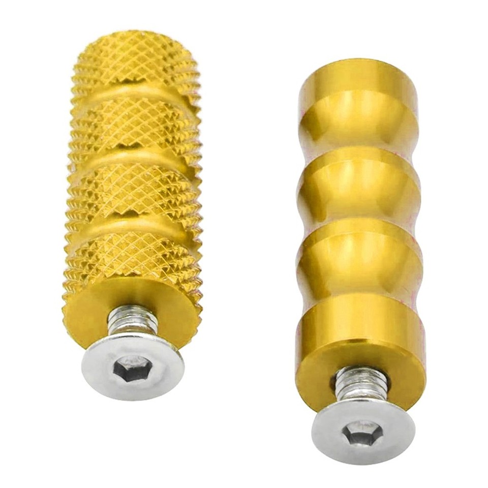 M6 6mm Foot Peg Gear Shift Brake Lever Toe Peg Pedal Gold Universal ...