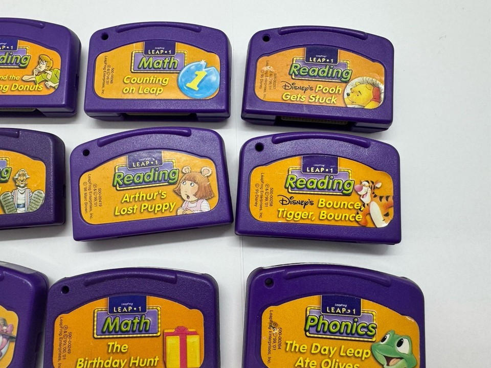 Leapfrog LeapPad Lot of 9 Assorted Learning Game Cartridges Leap 1 No Books L1 | eBay