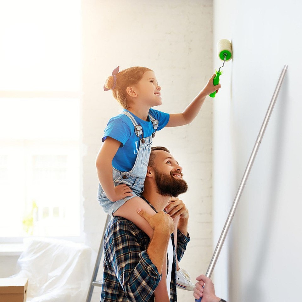 1M Paint Roller Extension Pole Aluminium Alloy Telescopic Pole for ...