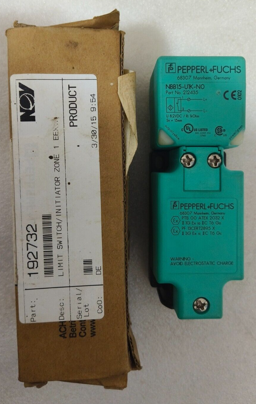PEPPERL+FUCHS NBB15-U1K-NO PART NO:212435 LIMIT SWITCH/INITIATOR ZONE ...
