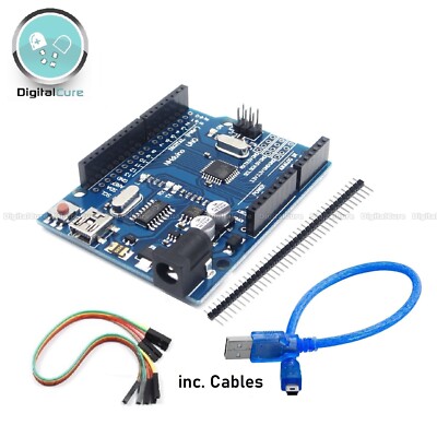 Arduino UNO R3 Rev3 ATMEGA328P Compatible Board CH340G + Mini USB Data ...