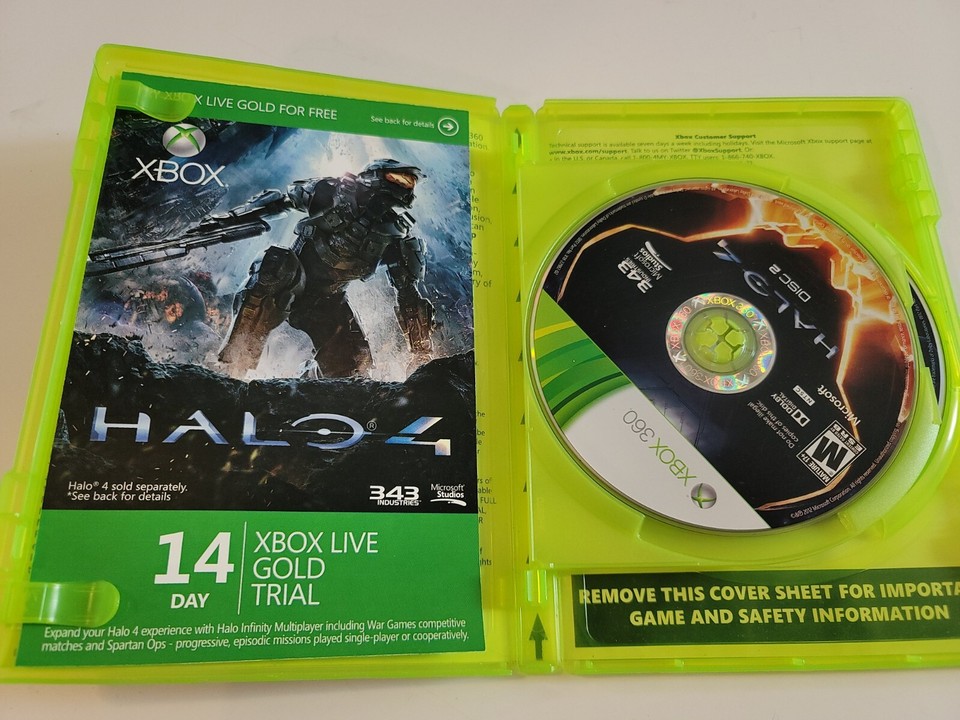 Xbox 360, Halo 4, 2 Discs, case, no manual 885370429671 | eBay