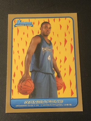 2006-07 Bowman Draft Picks & Stars Gold /50 Randy Foye #162 Rookie RC ...