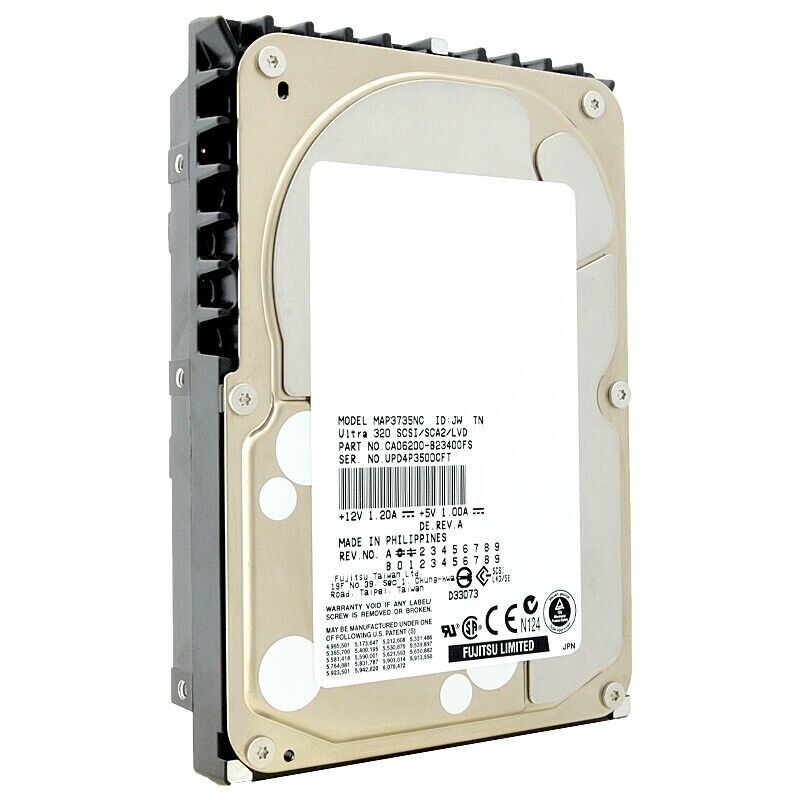 Disque Dur Fujitsu MAP3735NC 73GB 10000 RPM SCSI 80-PIN 3,5 " Pouces | eBay