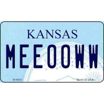 Meeooww Kansas State License Plate Tag Novelty Magnet M-6643 | eBay