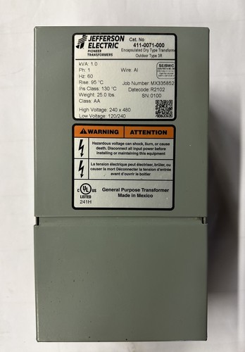 Jefferson electric 3r ul powerformer outdoor 411-0071-000 | eBay