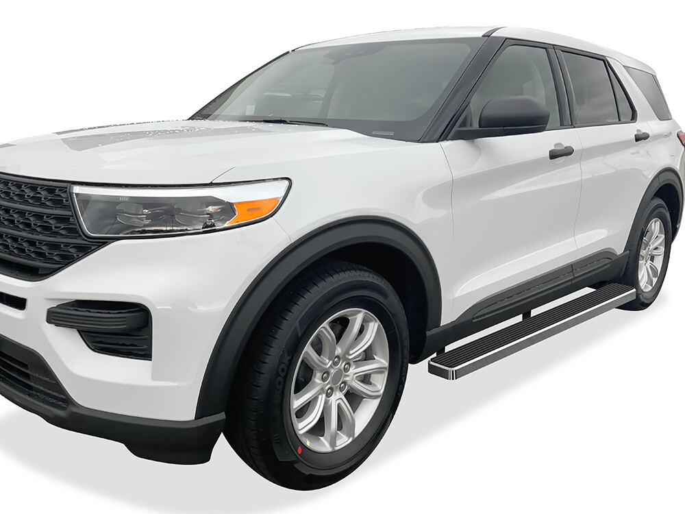 Running Board Side Step 5in Aluminum Silver Fit Ford Explorer SUV 4 ...