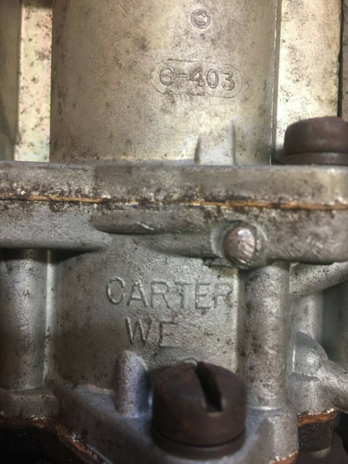 CARTER WE1 CARBURETOR 1941-1949 CHEVY 6 CYLINDER ENGINES | eBay