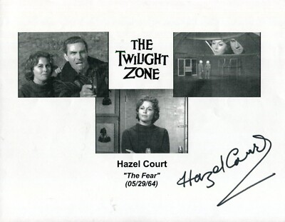 Hazel Court The Fear The Twilight Zone Hammer Horror Signed Autograph ...