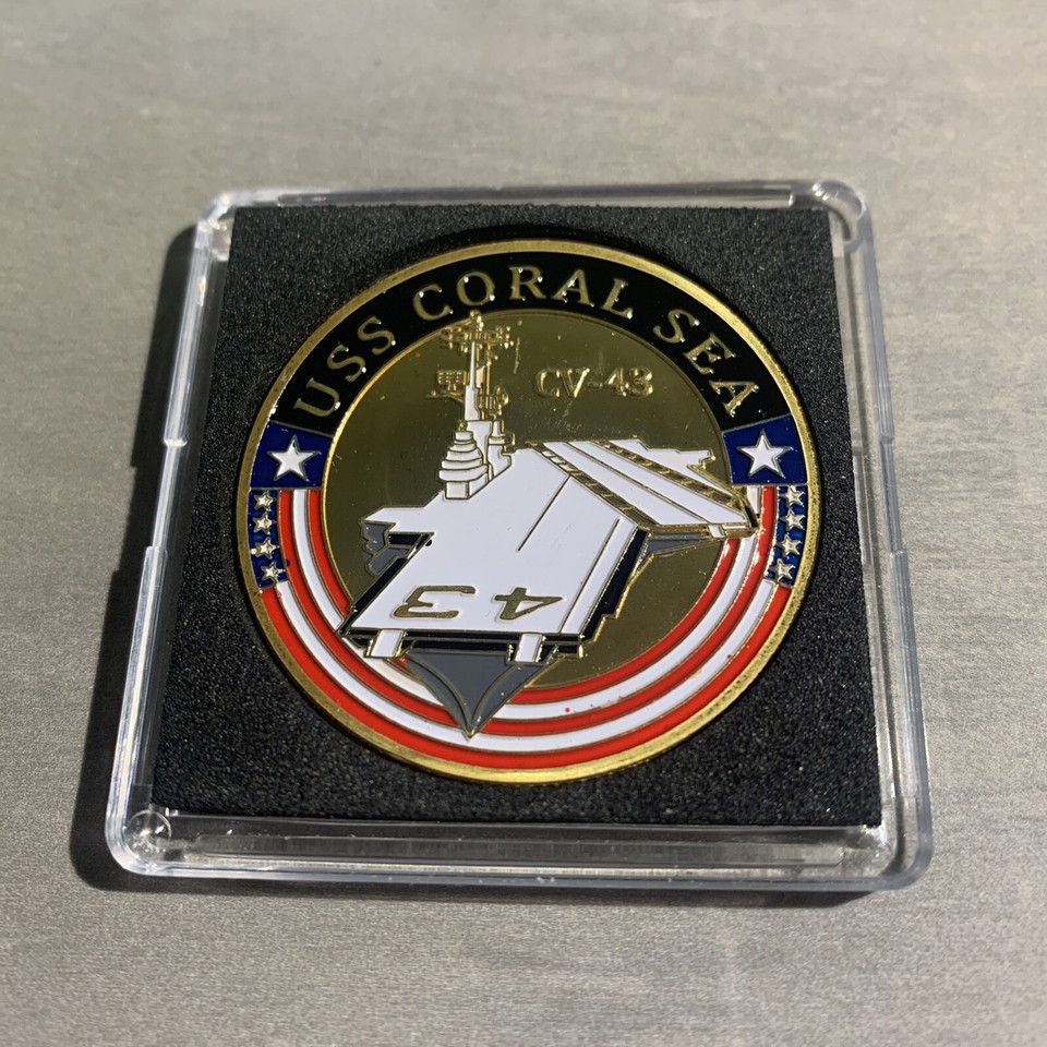 USS CORAL SEA CV-43 Challenge Coin USN-US NAVY 40mm with Case New | eBay